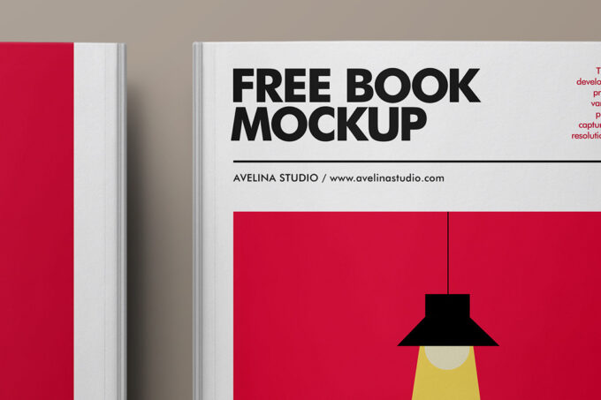 Free Book Mockup – Front, Back & Spine - Avelina Studio